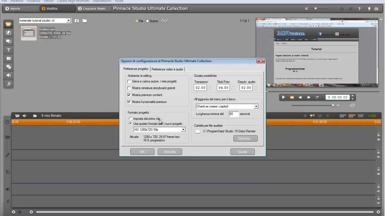 MKteam - Tutorial Pinnacle Studio 15 Parte_1 (Le basi) Italiano - YouTube