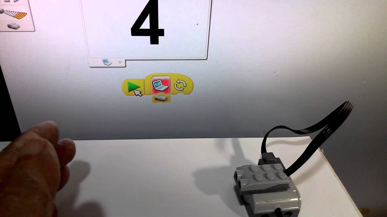 LEGO Wedo distance sensor experiment - YouTube