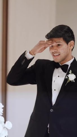 yash & hass first look of the wedding 💍 ️🫶#yash #hass #weddingbells # ...