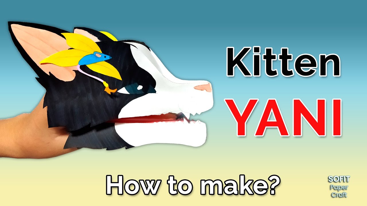 How to make a kitten YANI out of paper on hand. DIY Sofit PaperCraft ...