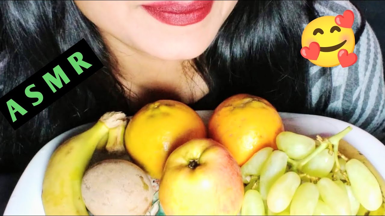 fruit eating asmr | eating fruit asmr (Different Texture EATING SOUNDS ...