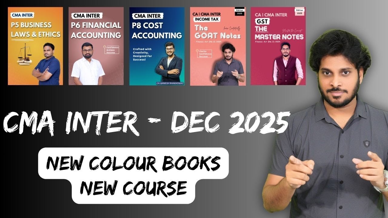 CMA INTER DEC 2025 | NEW COLOUR MATERIALS AND CLASSES | TELUGU - YouTube