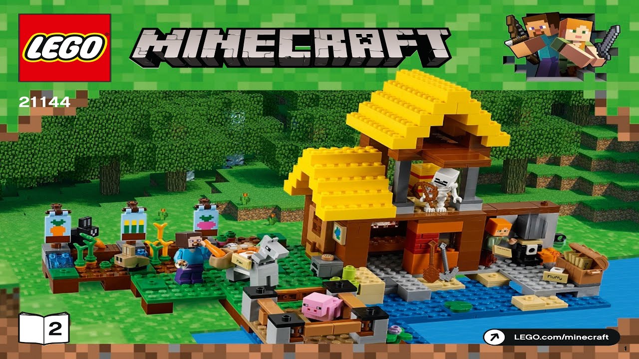 LEGO Instructions - Minecraft - 21144 - The Farm Cottage (Book 2) - YouTube