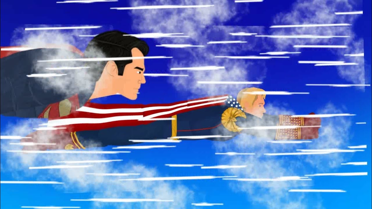superman Vs homelander drawing cartoons 2 - YouTube