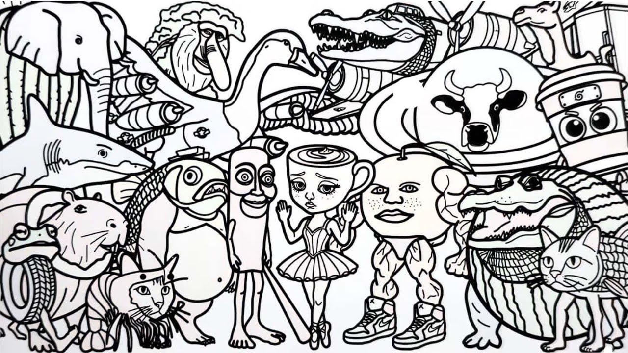 ITALIAN BRAINROT NEW BIG COLORING PAGES/ How to color TOP POPULAR ...