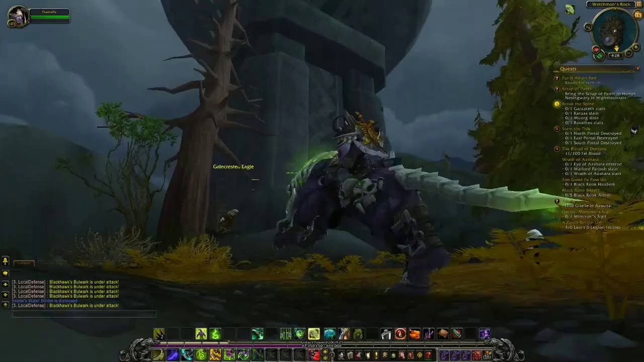 World of Warcraft Reaching Watchman's Rock in Stormheim Legion - YouTube