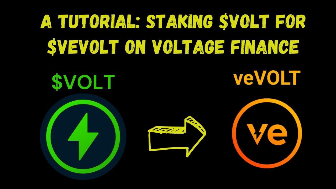 How to stake $VOLT for $VeVOLT on Voltage Finance Webpage - YouTube