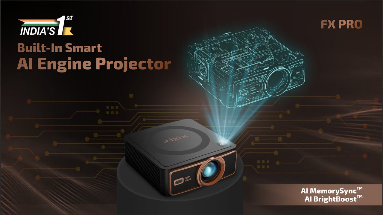 FIZIX FX PRO 1080P| Fully Automatic | 4K | 1800 ANSI Lumens | AI ...