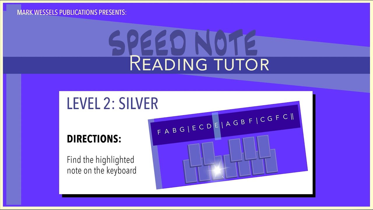SPEED NOTE READING TUTOR: LEVEL 2 SILVER - YouTube