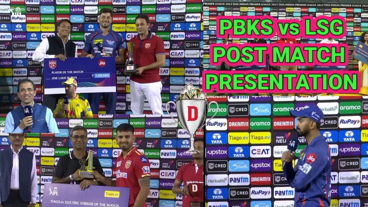 #IPL PBKS VS LSG POST MATCH PRESENTATION #Player Of The Match #stoinis ...