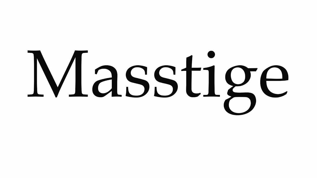 How to Pronounce Masstige - YouTube