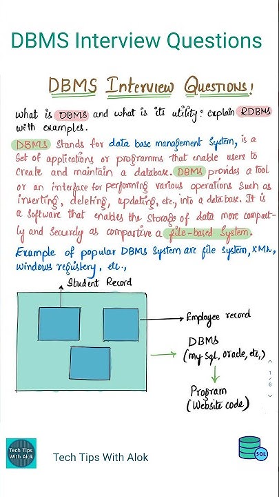DBMS Interview Questions - YouTube