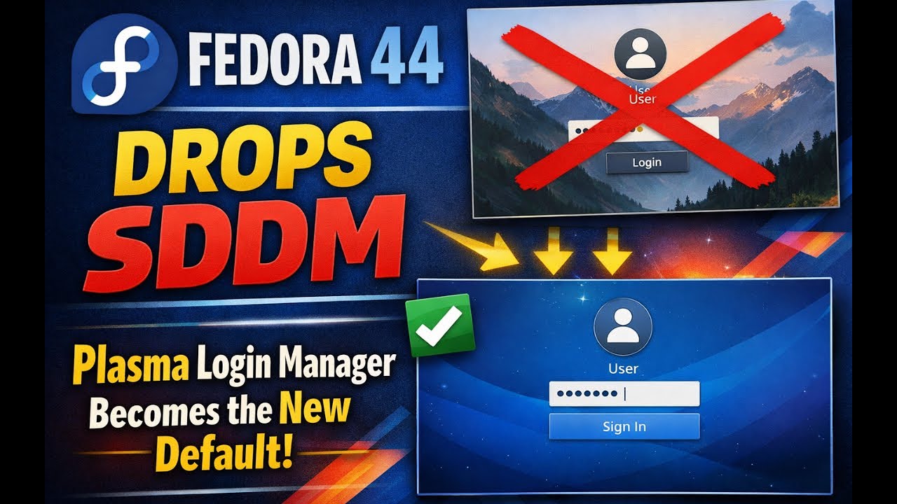 Fedora 44 Drops SDDM — Plasma Login Manager Becomes the New Default ...