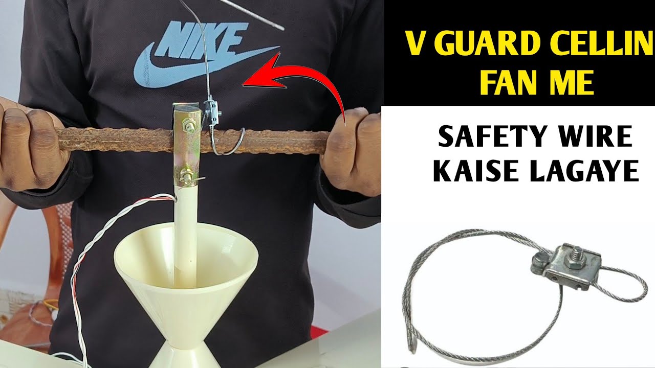 How to Installation Ceiling Fan Safety Wire || V Guard Fan Fitting ...