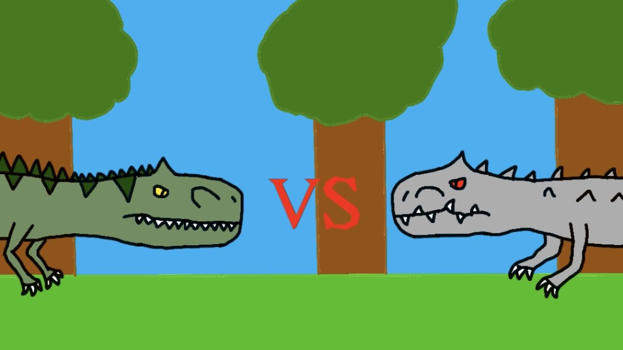 indominus rex vs giganotosaurus jurassic world animation(reupload ...