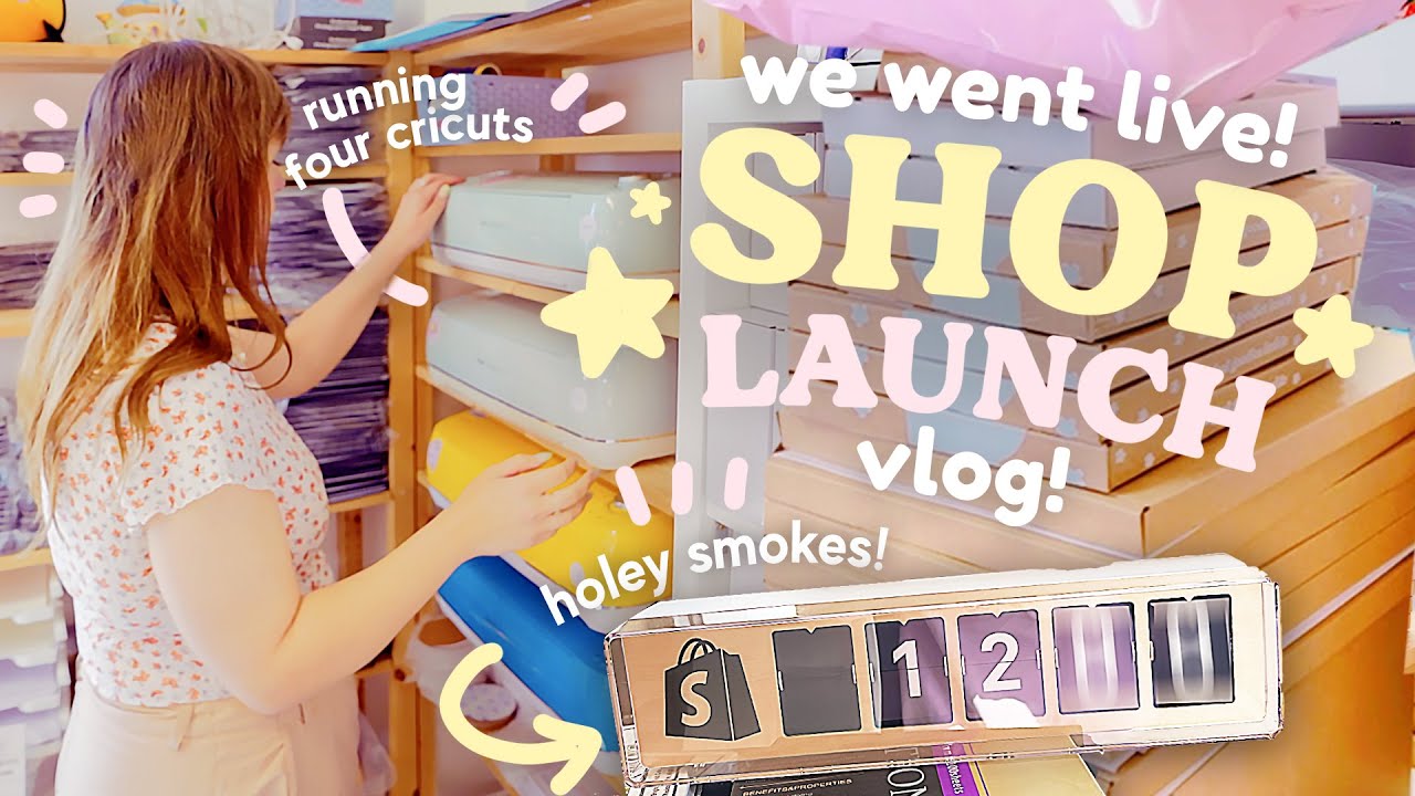SMALL BUSINESS VLOG We had a HUGE shop launch on our online store (here ...