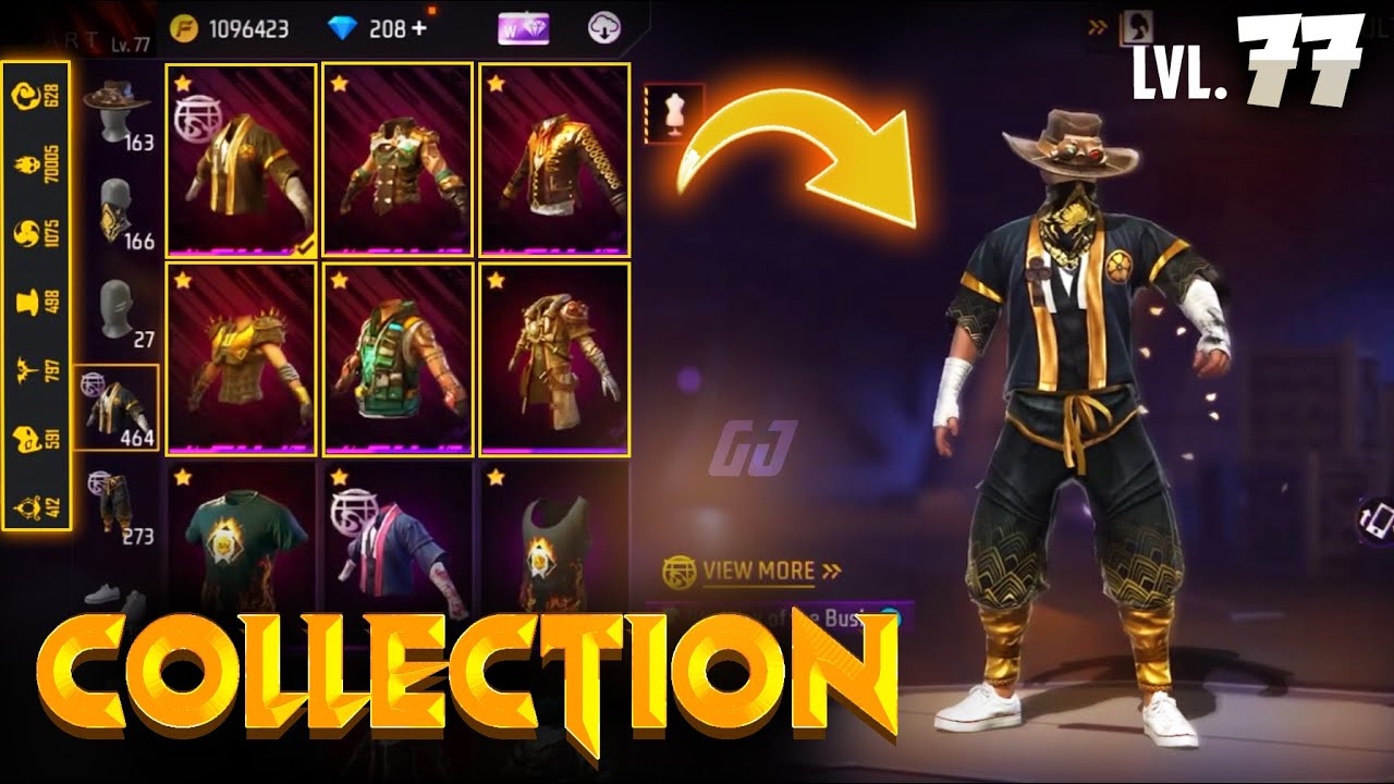 77 LEVEL FREE FIRE VIDEO COLLECTION | GOLDEN ELITE PASSES | ALL ...