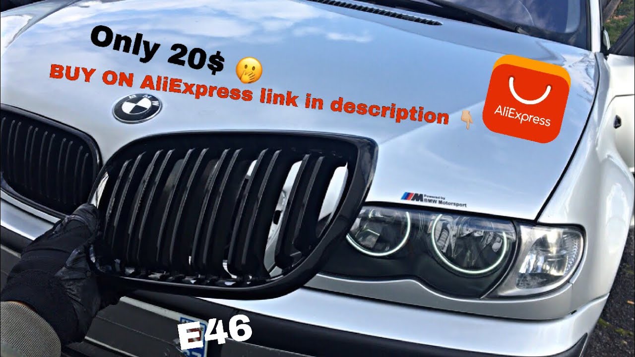 INSTALL GRILL CALANDRE STYLE M4 ON BMW E46 - YouTube