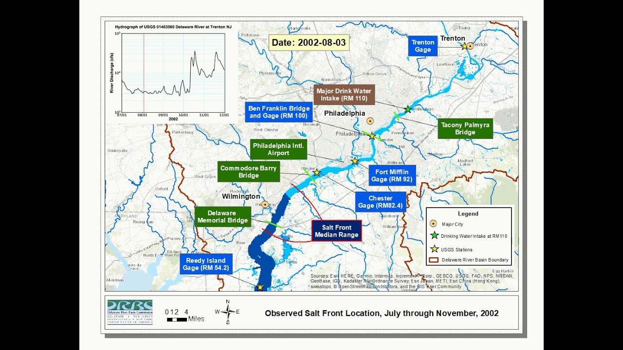Delaware Estuary Salt Front: July - November 2002 - YouTube