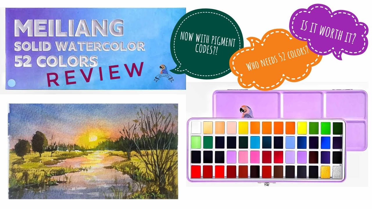 The Uprgaded! 52-Color Set of MeiLiang Watercolors; Is it worth the ...