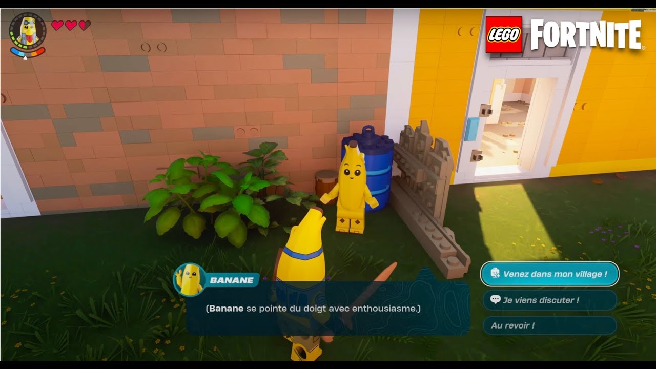 COMMENT TROUVER PEELY BANANE DANS MODE SURVIE LEGO FORTNITE - YouTube