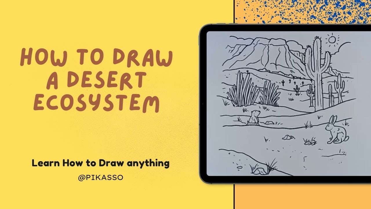 How to Draw a Desert Ecosystem - YouTube