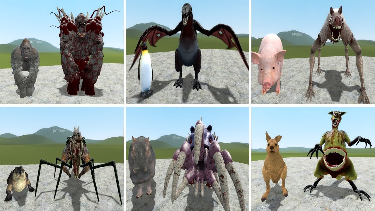 EVERYTHING TURNED INTO MONSTERS: ZOOCHOSIS MUTANT ANIMAL VS ALL TREVOR ...