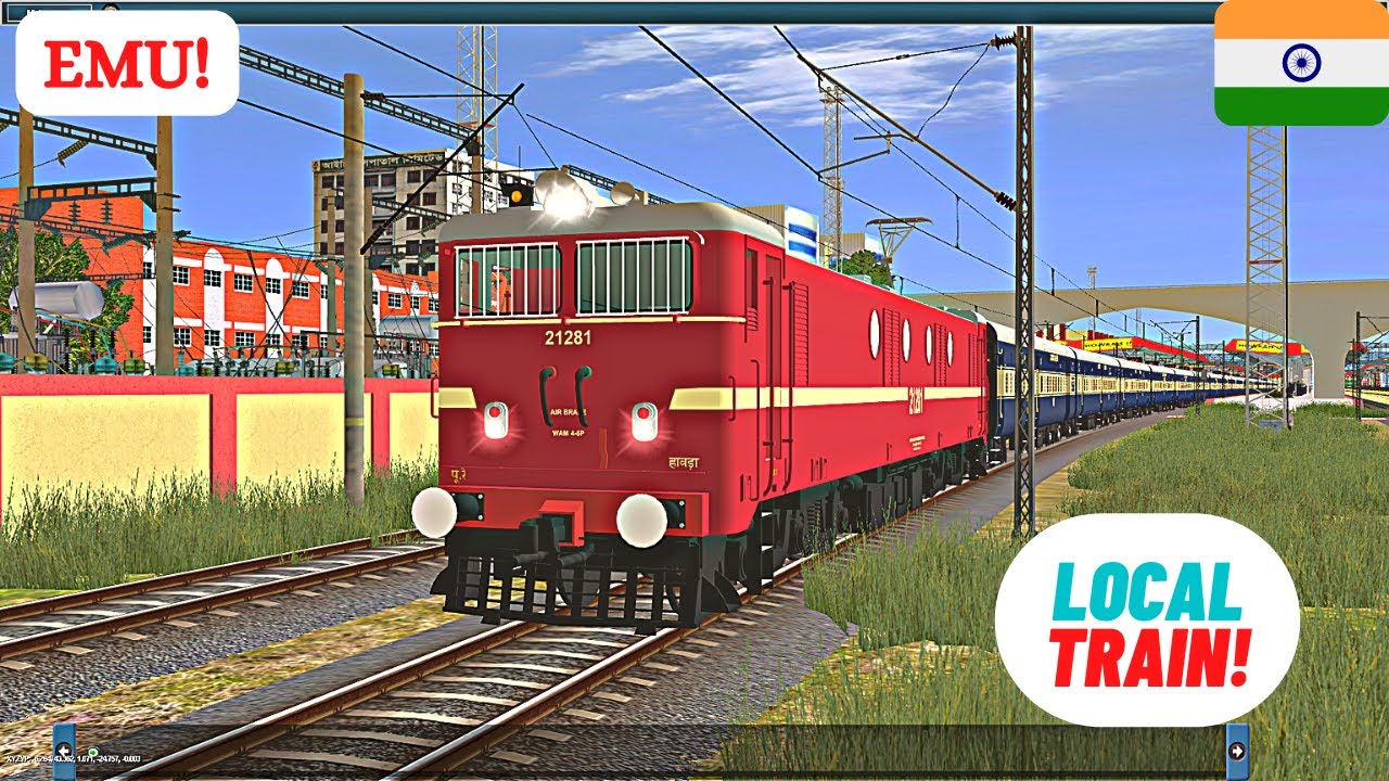 LOCAL TRAIN JOURNEY IN INDIAN RAILWAYS TRAINZ SIMULATOR 12 II LOCO ...