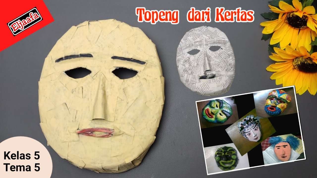 Cara Membuat Topeng dari Kertas | Topeng Nusantara - YouTube