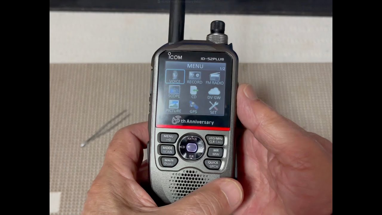 Icom ID52 Plus Anniversary Hand Held Radio Setup - YouTube