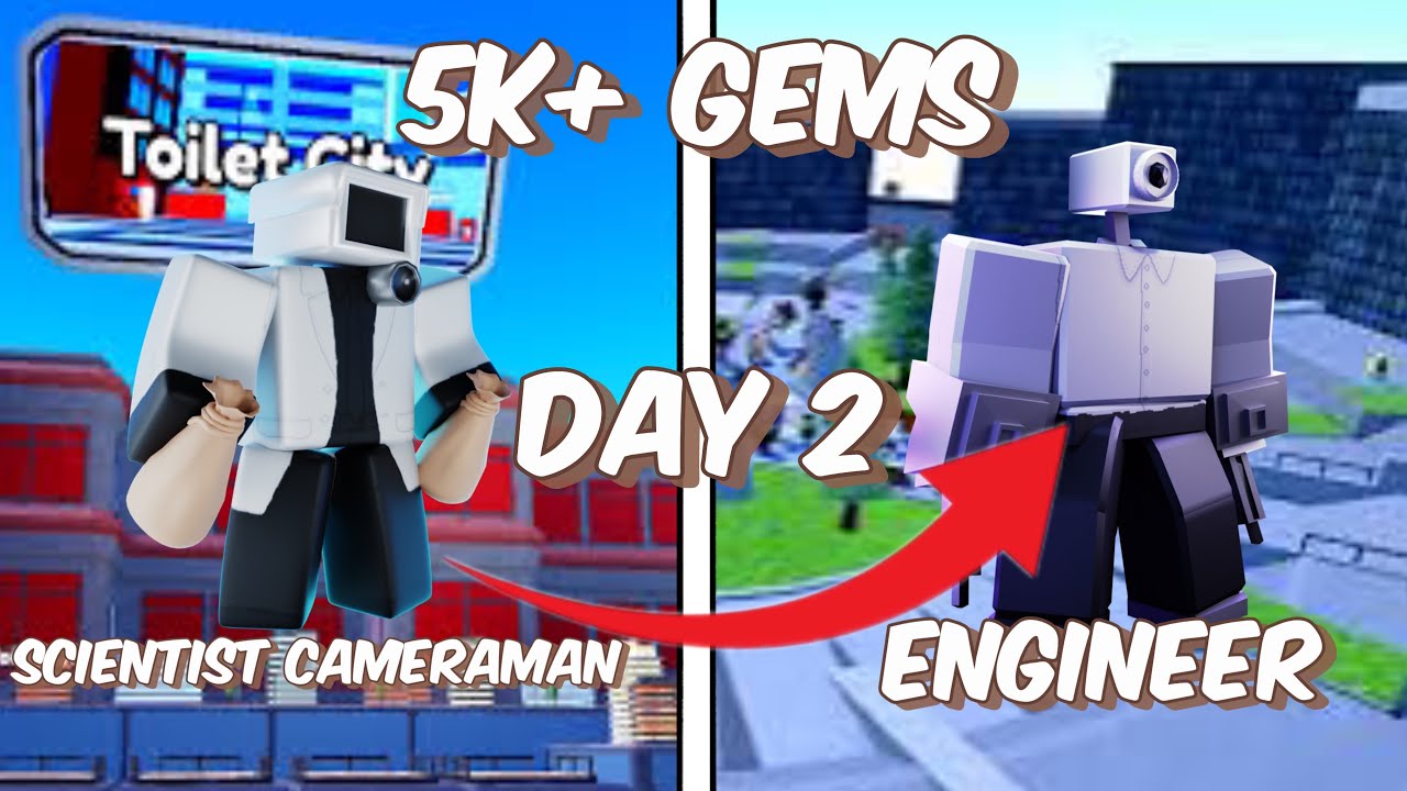 Scientist Cameraman to Engineer! Day 2 (Toilet Tower Defense) - YouTube