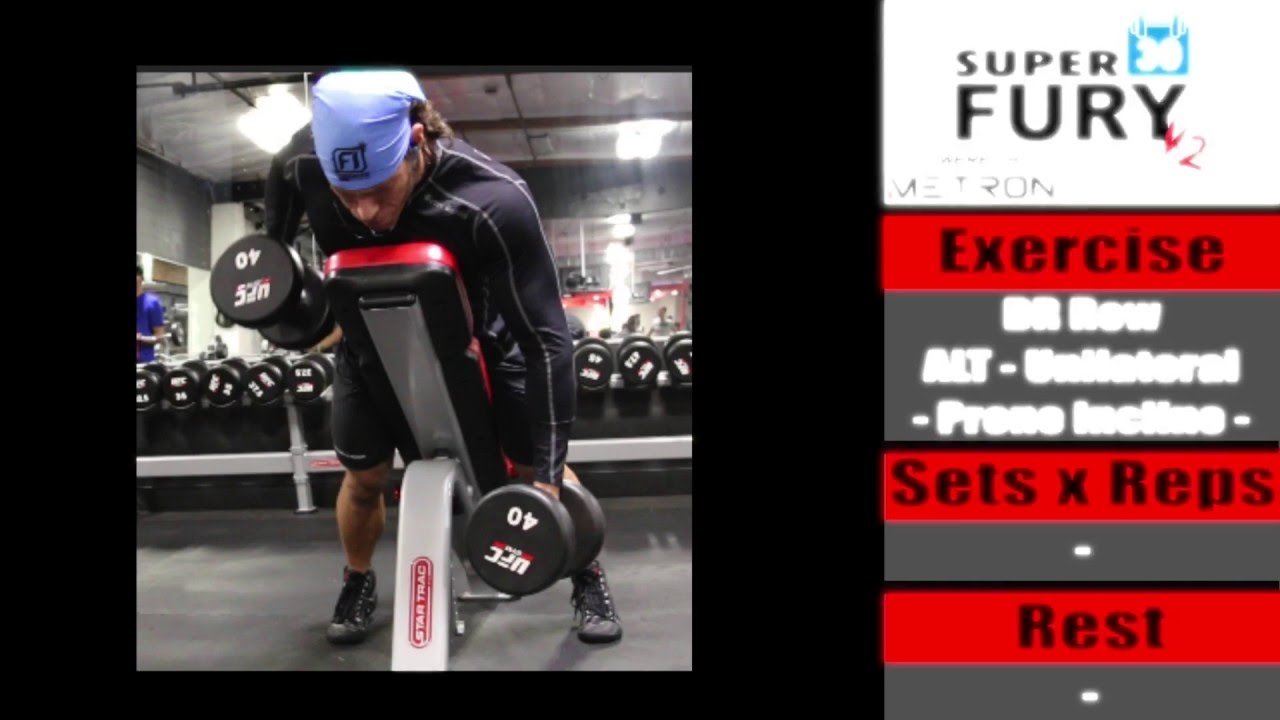 DB Row Alt Unilateral Prone Incline - YouTube