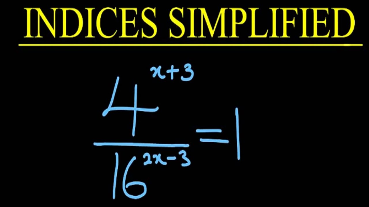 INDICES SIMPLIFIED | INDICES | MATHEMATICS #learning - YouTube