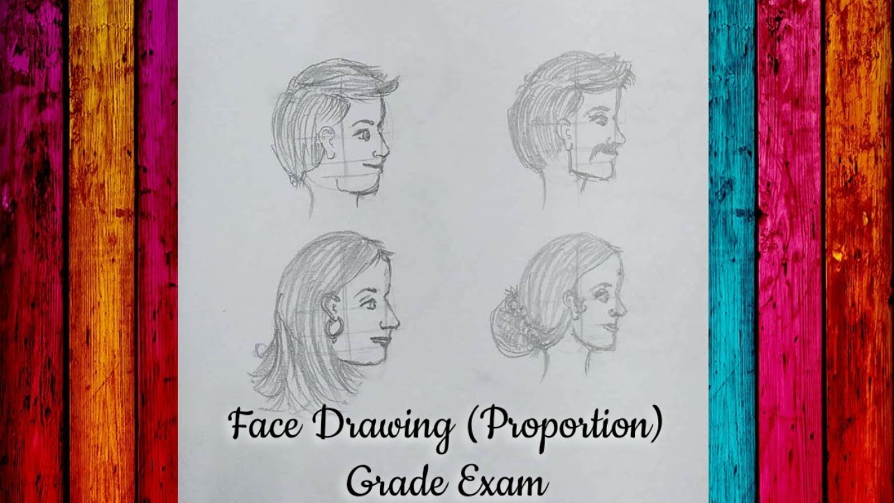 How To Draw Faces For Beginners || Face Drawing || Face In Proportion ...
