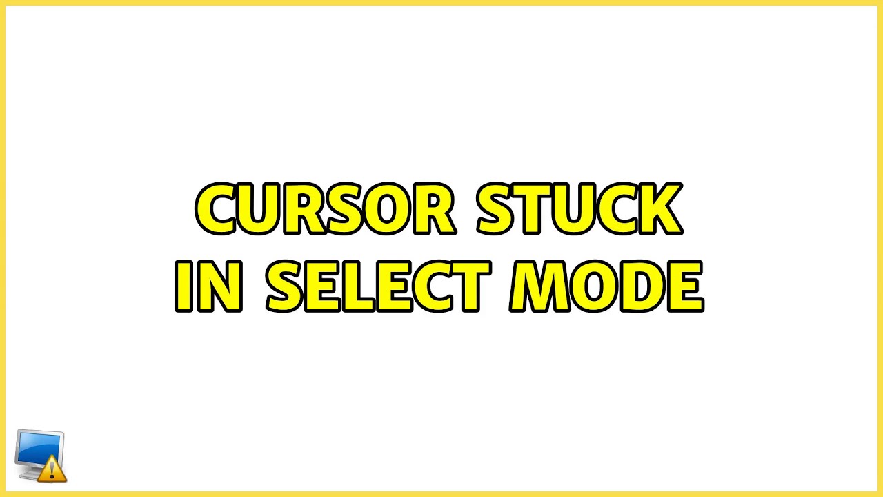 Ubuntu: Cursor stuck in select mode - YouTube