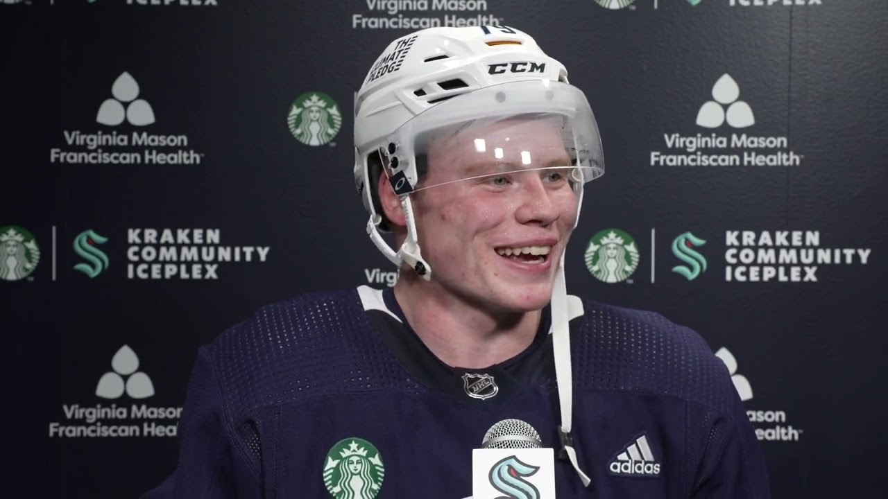 Seattle Kraken 68th Pick Ty Nelson Speaks to Media at 2022 Development ...