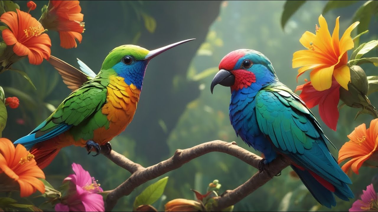 Five Colorful Birds Song for Kids | Fun Educational Song about Birds ...