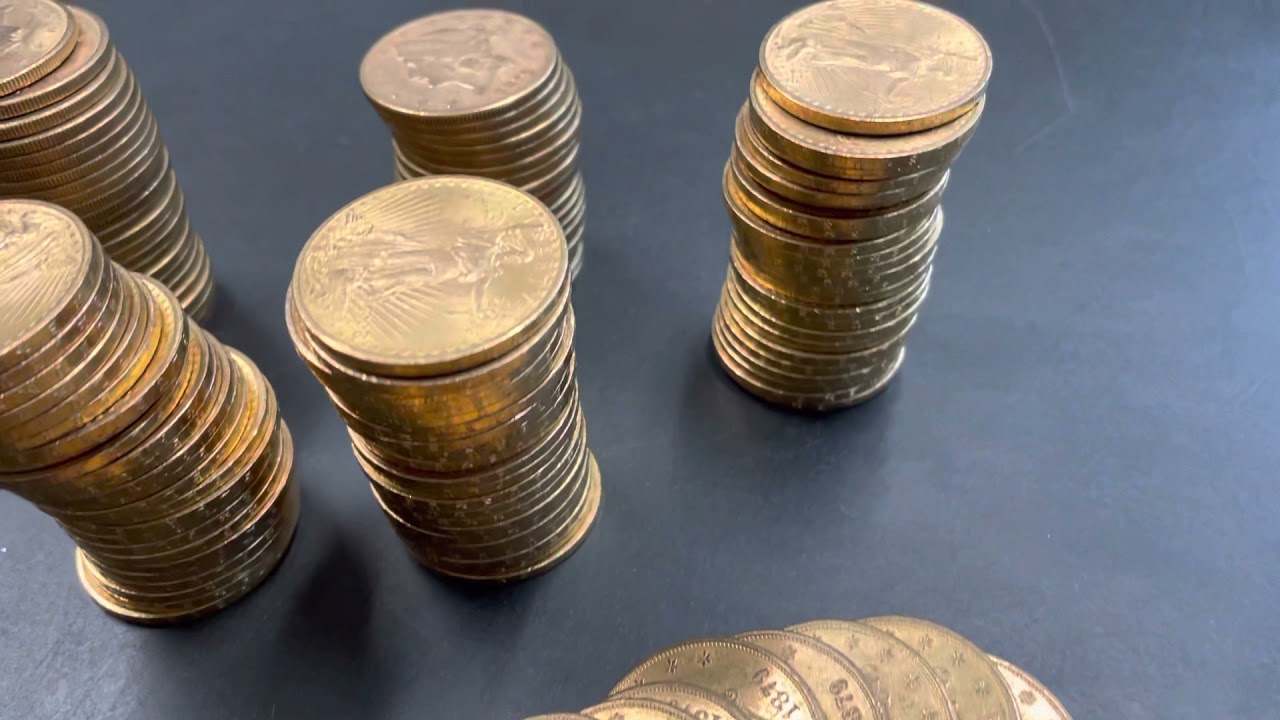 ONE HUNDRED GOLD COINS - United States $20 Gold Double Eagles - Valued ...