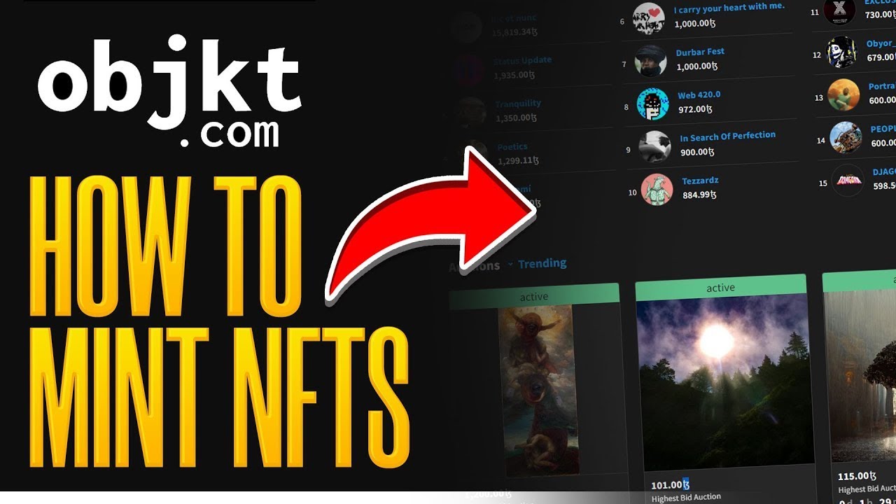 How to Mint NFTs on OBJKT.COM | Easy! - YouTube