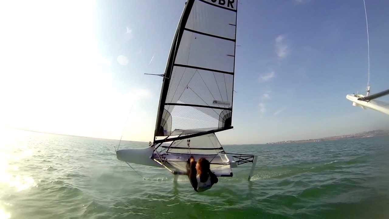 Moth Sailing in Costa del Portland - YouTube
