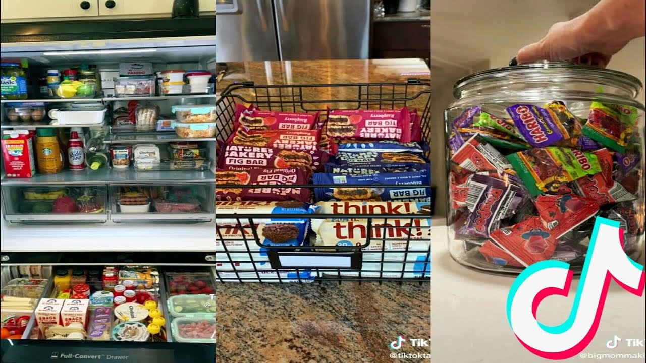 Fridge and Pantry restock and organizing asmr || Best Aesthetic Tiktok - YouTube