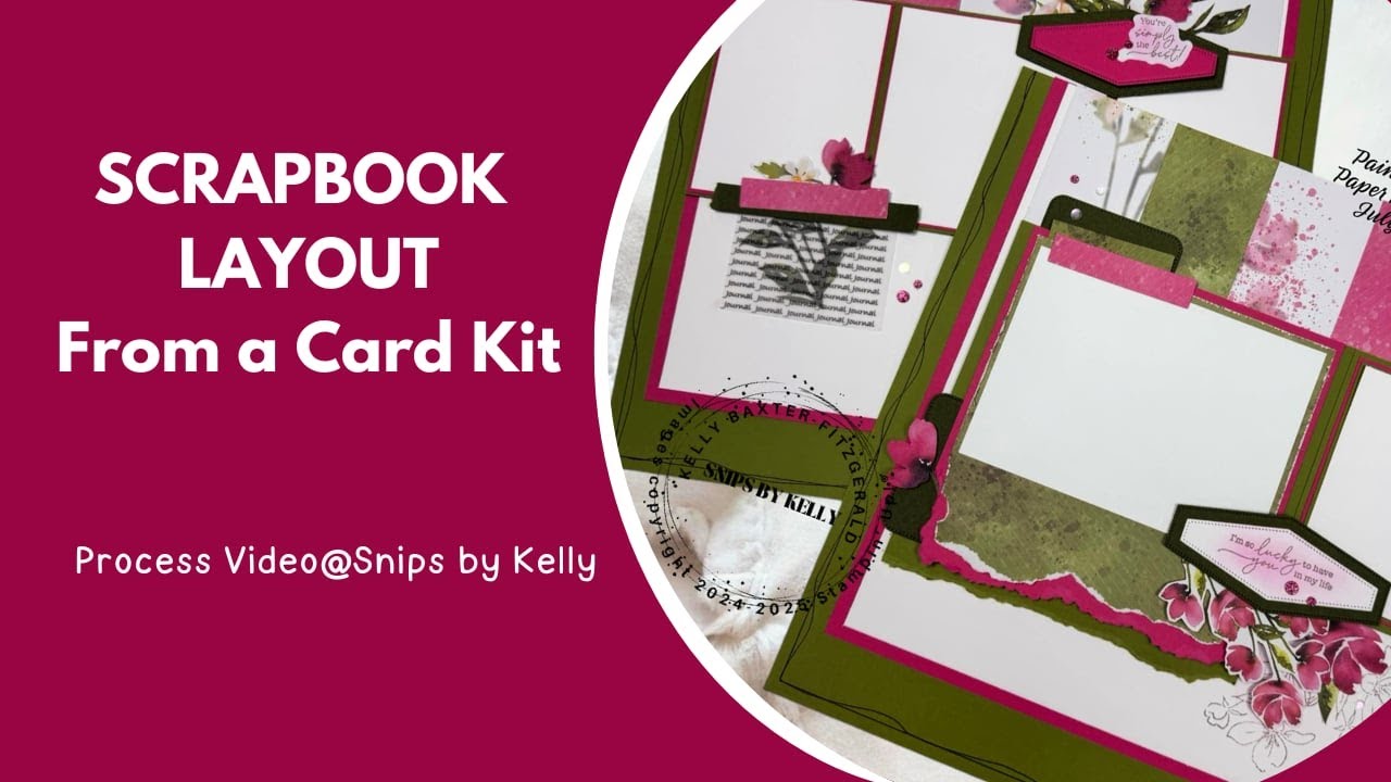 Scrapbook Layout Design from a Card Kit - YouTube