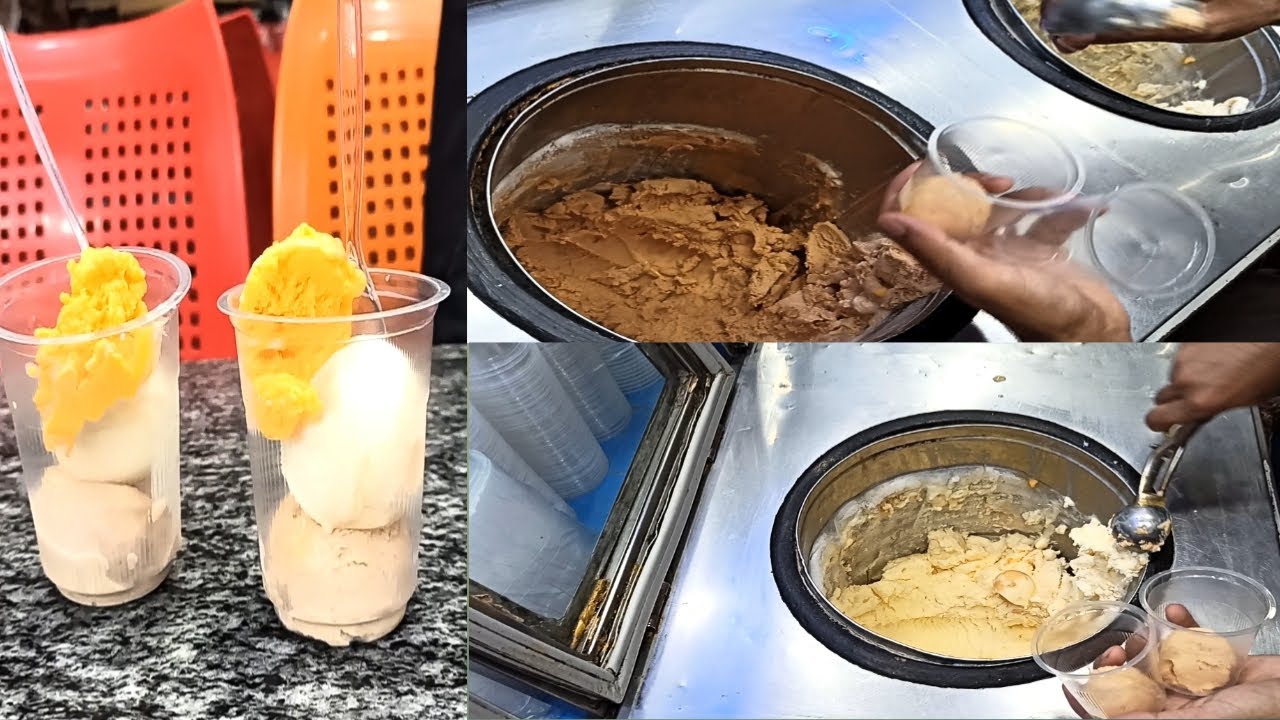 Hardworking Boy Selling Delicious Street Ice Cream | Mango Vanilla and ...