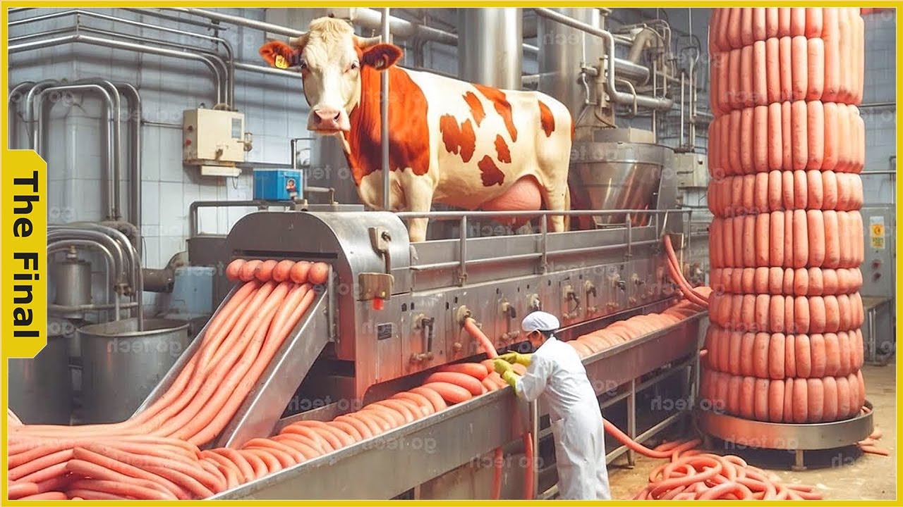 How Sausage Is Made - Sausage Processing Factory from Millions of COWS ...