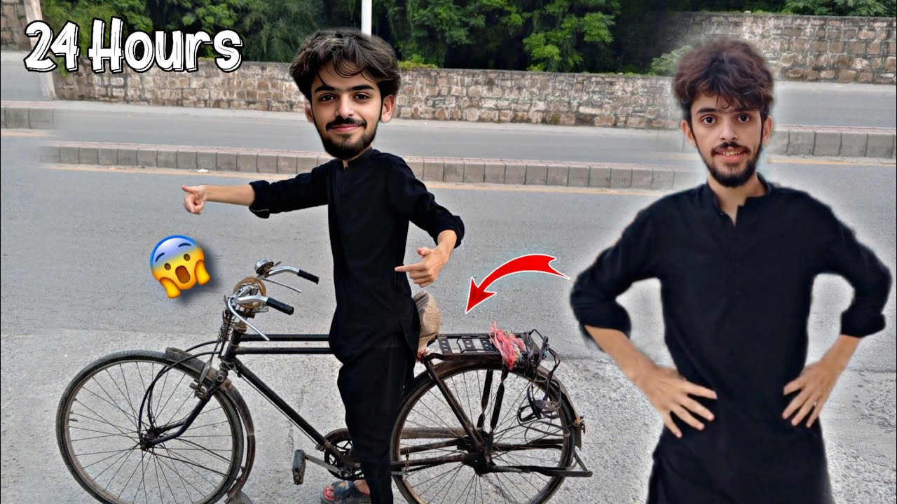 Living 24 Hours On Bicycle Challenge 😱 Gone Wrong - YouTube