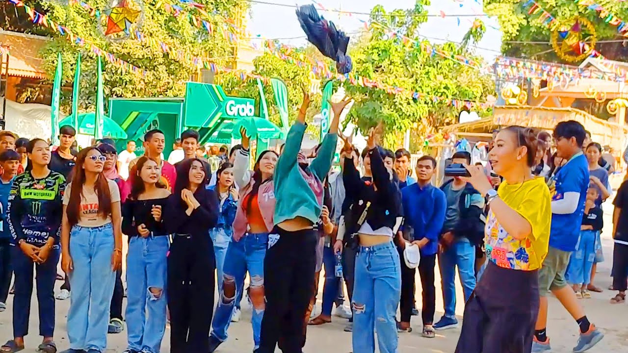 Cambodian New Year! Khmer Traditional Game, Bonn Phum 2024, Village ...