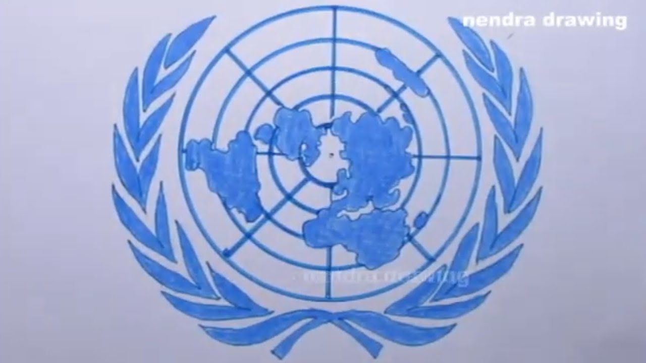 how to draw PBB symbol l cara menggambar logo PBB - YouTube