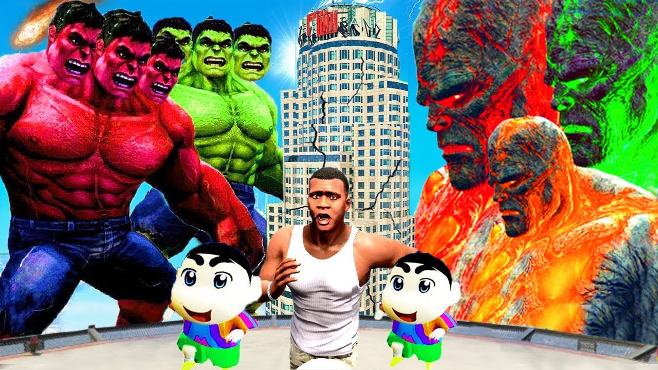 Shinchan Joining HULK TEAM To Defeat LAVA Monster in GTA5 | GTA5 ...