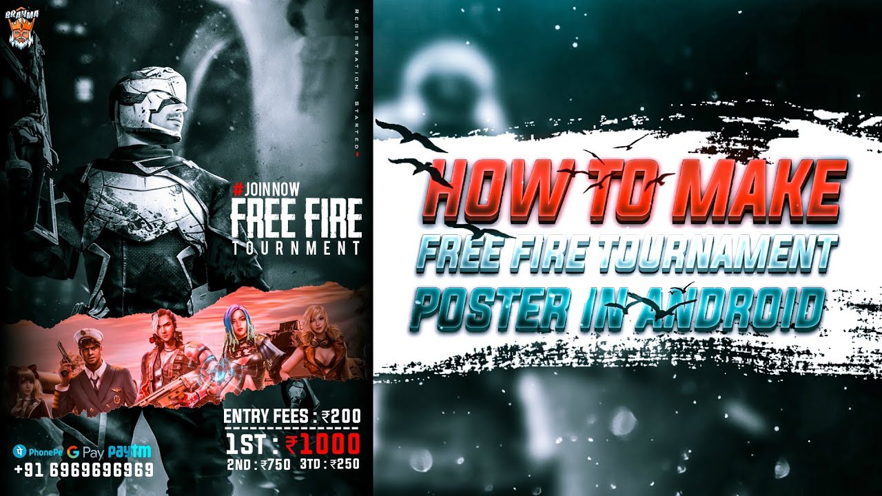 How To make Free Fire Tournment Poster In Android | How To create Free ...