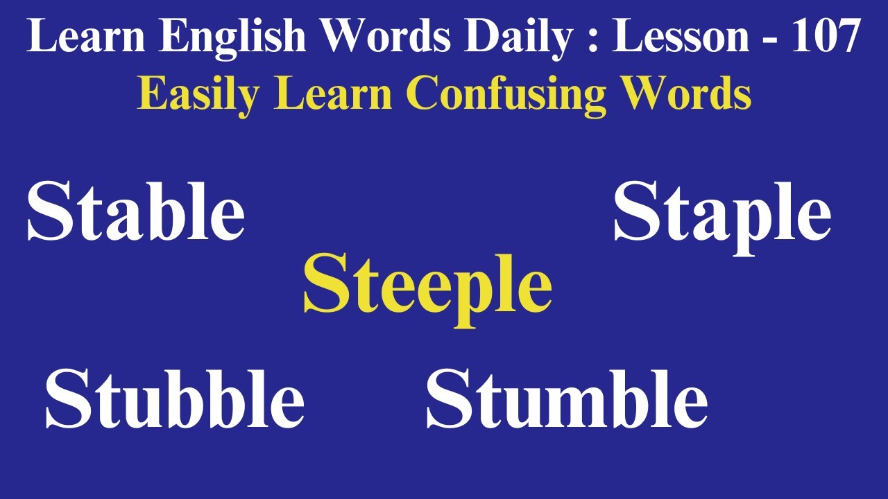 Learn excellent English words daily in 15 minutes | Lesson – 107 - YouTube